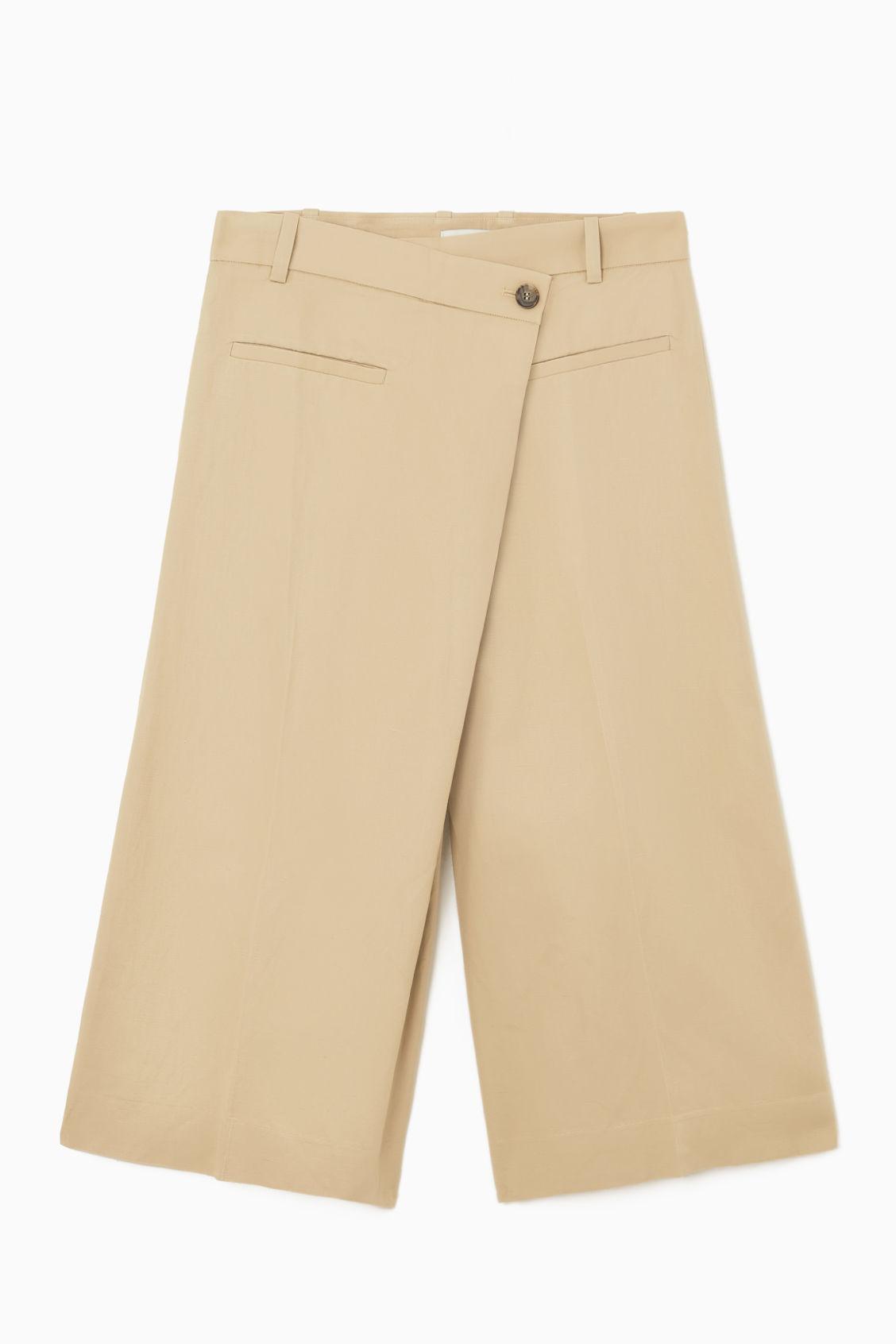 COS Wrap-Front Culottes in BEIGE | Endource