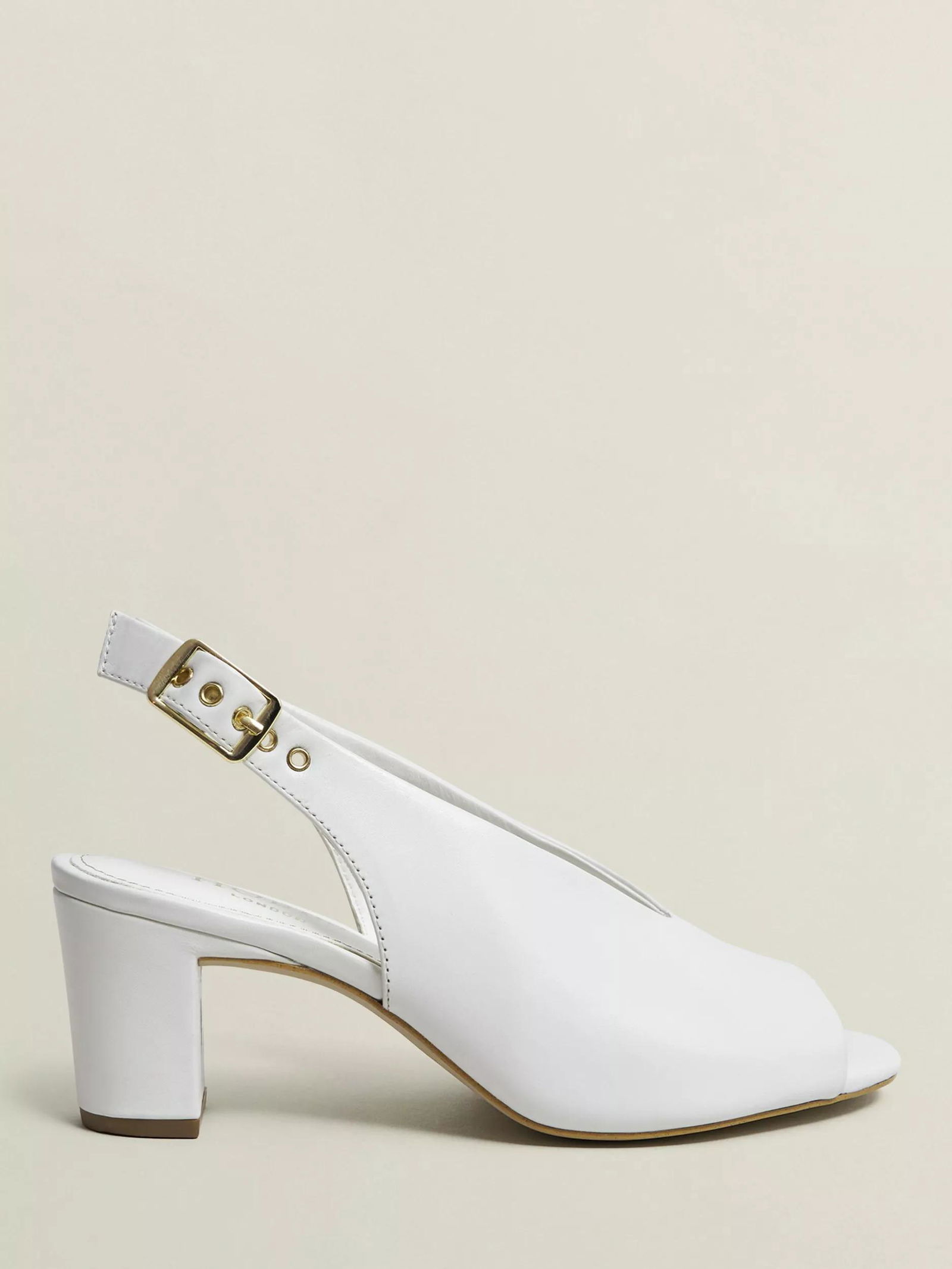 HOBBS Kalia Leather Slingback Sandals in Ivory | endource
