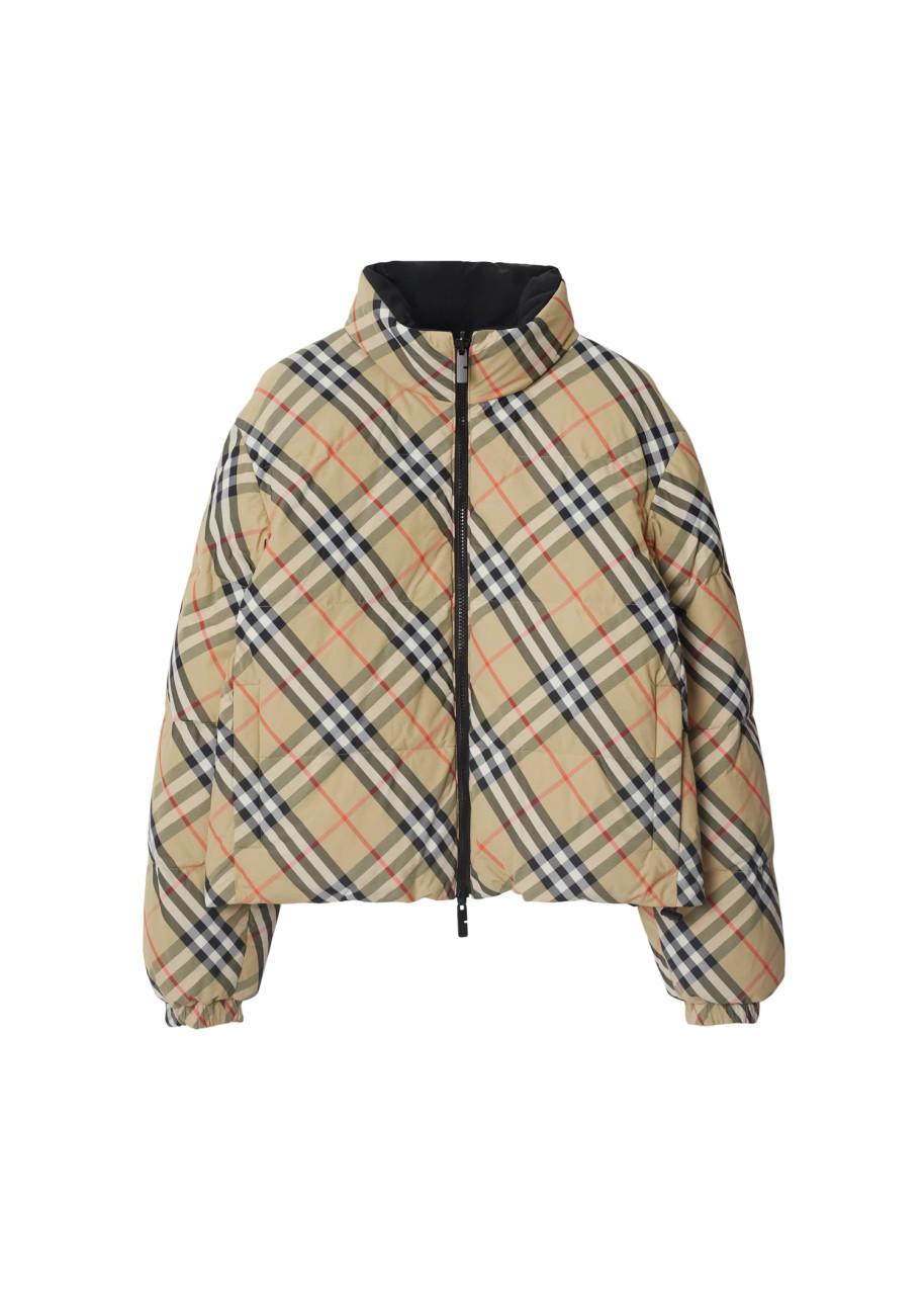BURBERRY Reversible Check Nylon Puffer Jacket | endource