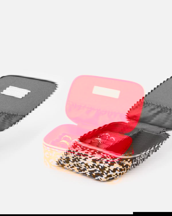 OLIVER BONAS Brown & Red Leopard Print Jewellery Box | endource