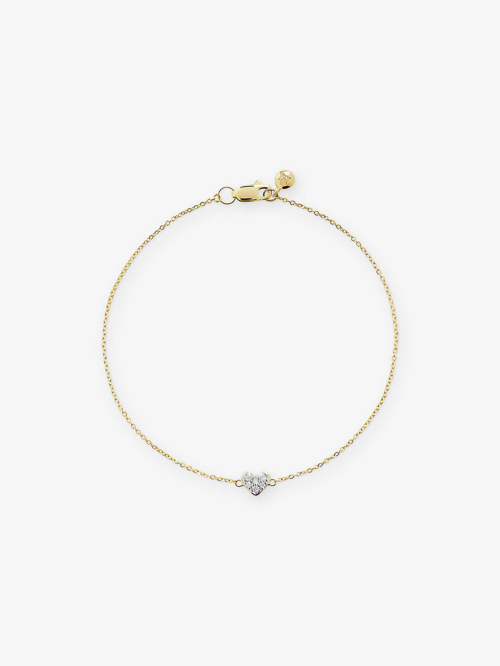 MONICA VINADER Mini Heart 18ct Yellow Gold And 0.04ct Lab-Grown Diamond ...