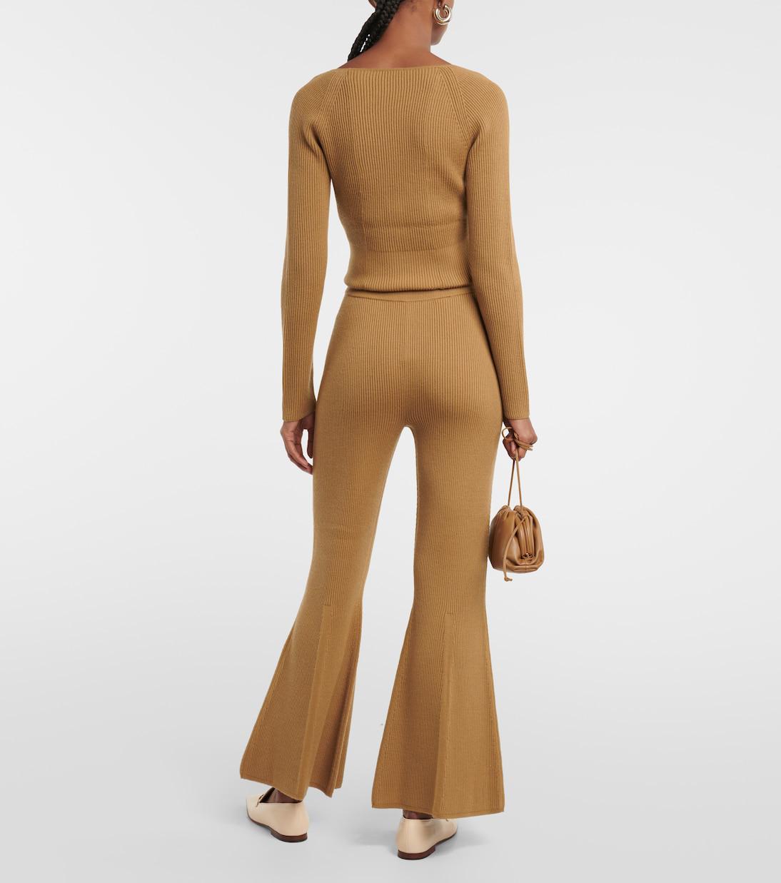 JOSEPH Wool-blend Knit Flared Pants | endource