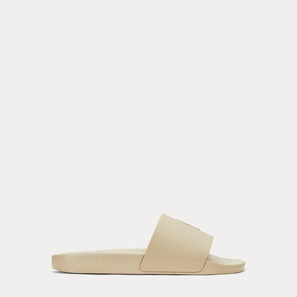 POLO RALPH LAUREN Signature Pony Slide in Tan | endource