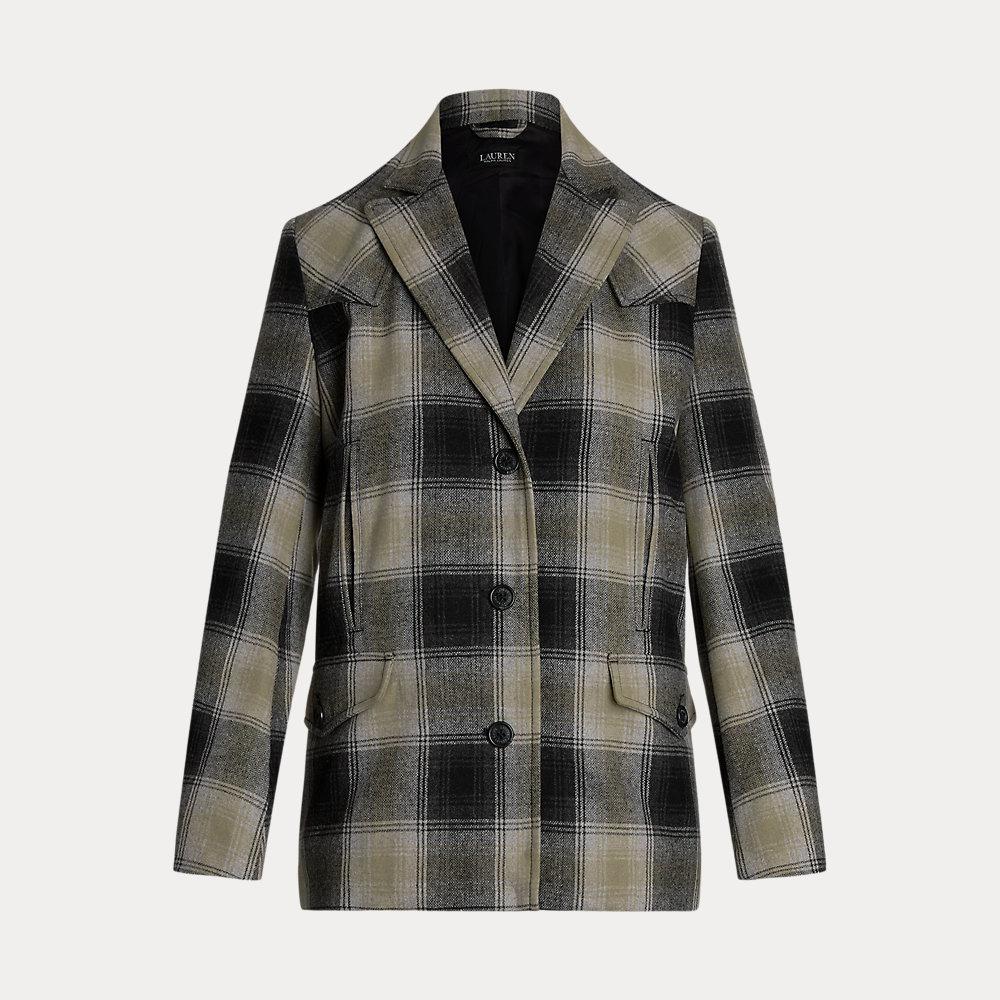 Lauren Ralph Lauren Plaid Wool Blend Twill Jacket In Multi Endource