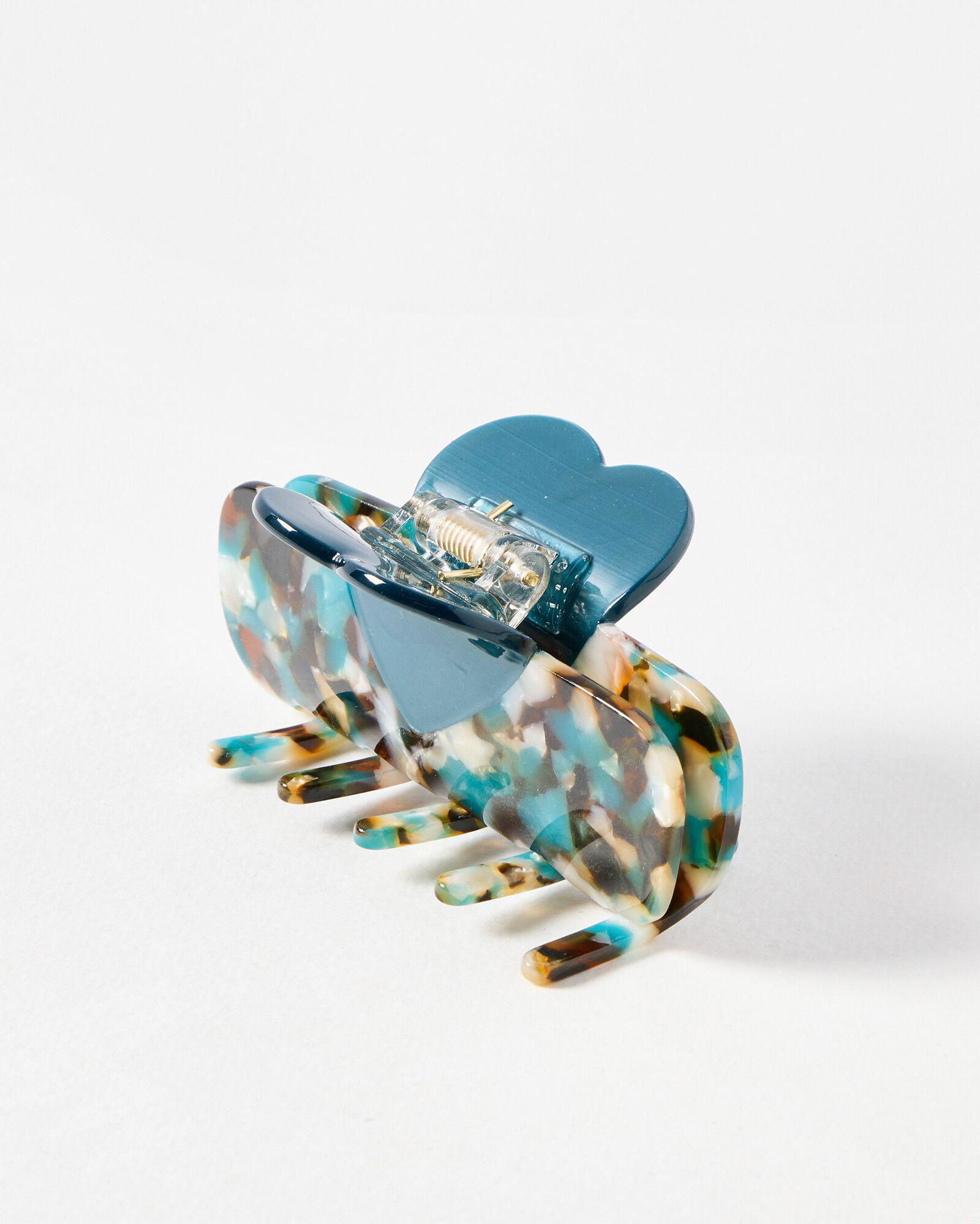 OLIVER BONAS Fabiola Faux Tortoiseshell Heart Hair Claw Clip | endource