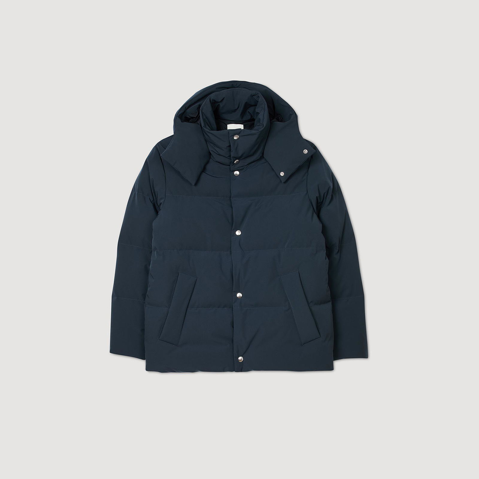 SANDRO Quilted Puffer Jacket in Cream | endource