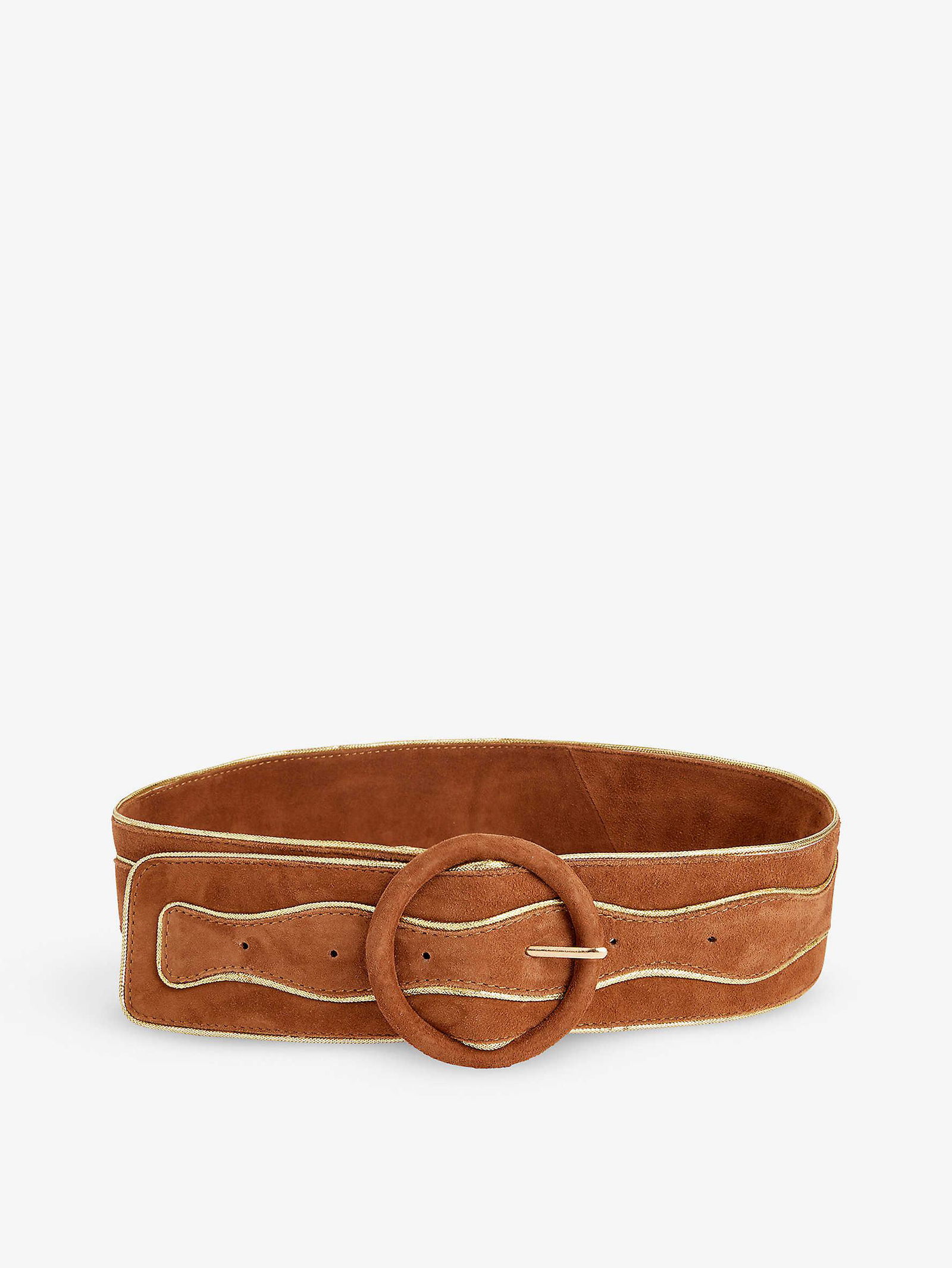 RIXO Catalina Suede Belt in Belt Tan | Endource