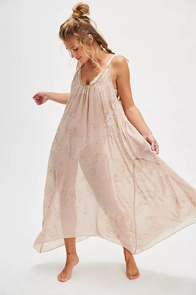 FREE PEOPLE Intimately - A Little Shine Maxi Slip in Blush | endource