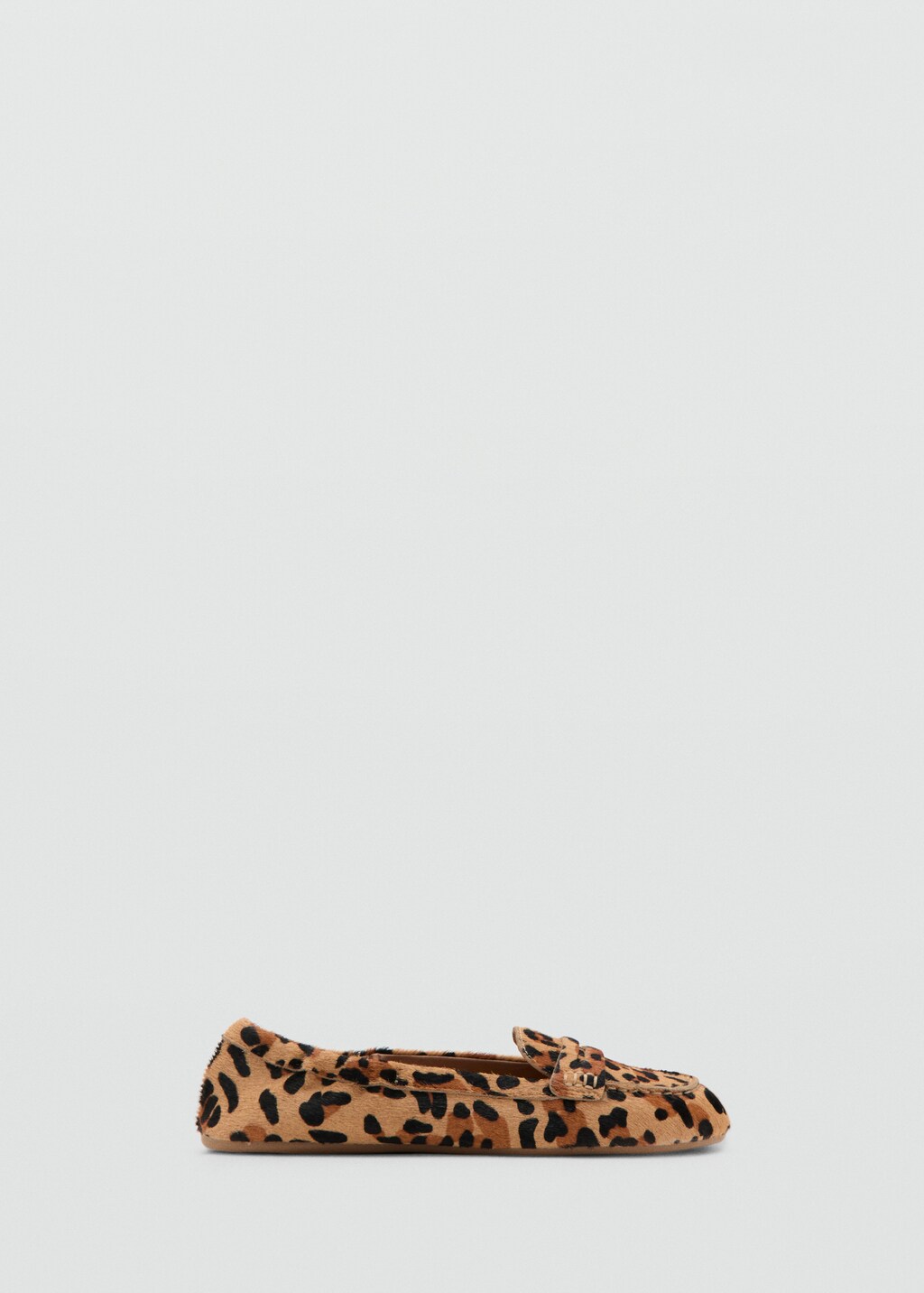 MANGO Leopard-print Leather Moccasins | endource