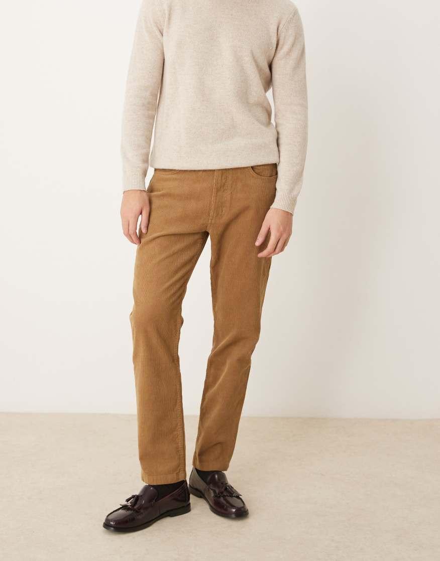 MANGO Cord Trousers in BROWN | endource