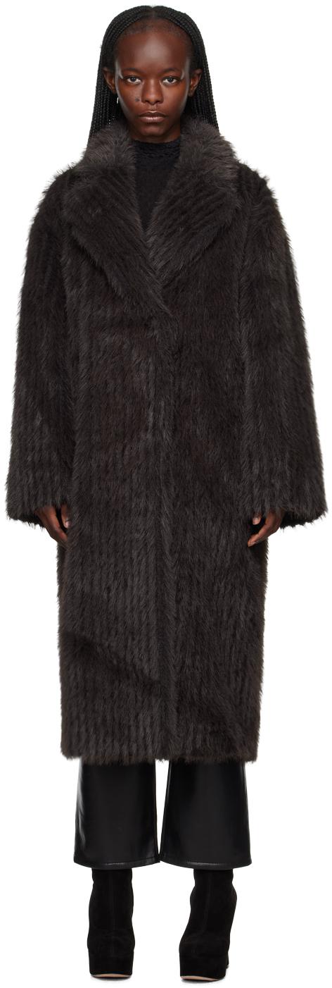 STAND STUDIO Genevieve Faux-Fur Coat | endource
