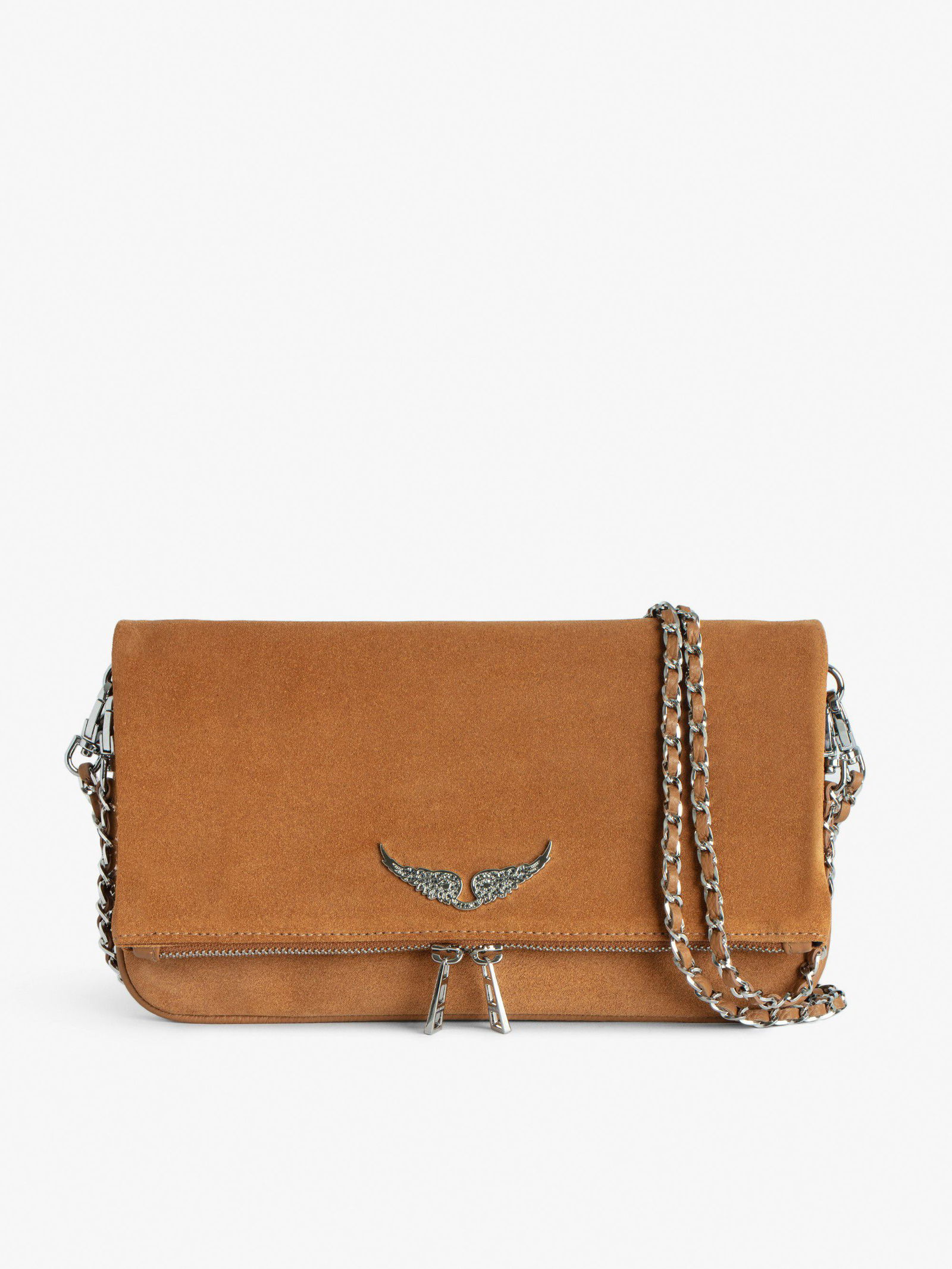 ZADIG & VOLTAIRE Rock Suede Clutch in Heritage | endource