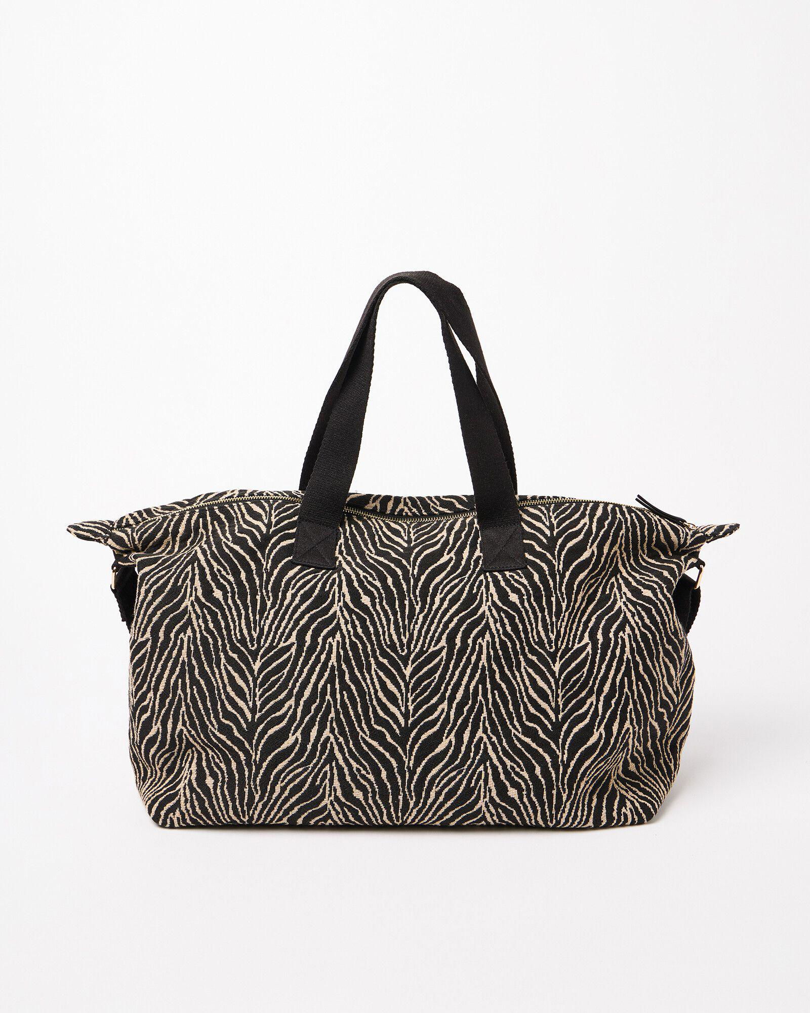 OLIVER BONAS Zebra Weekend Bag in Black | endource