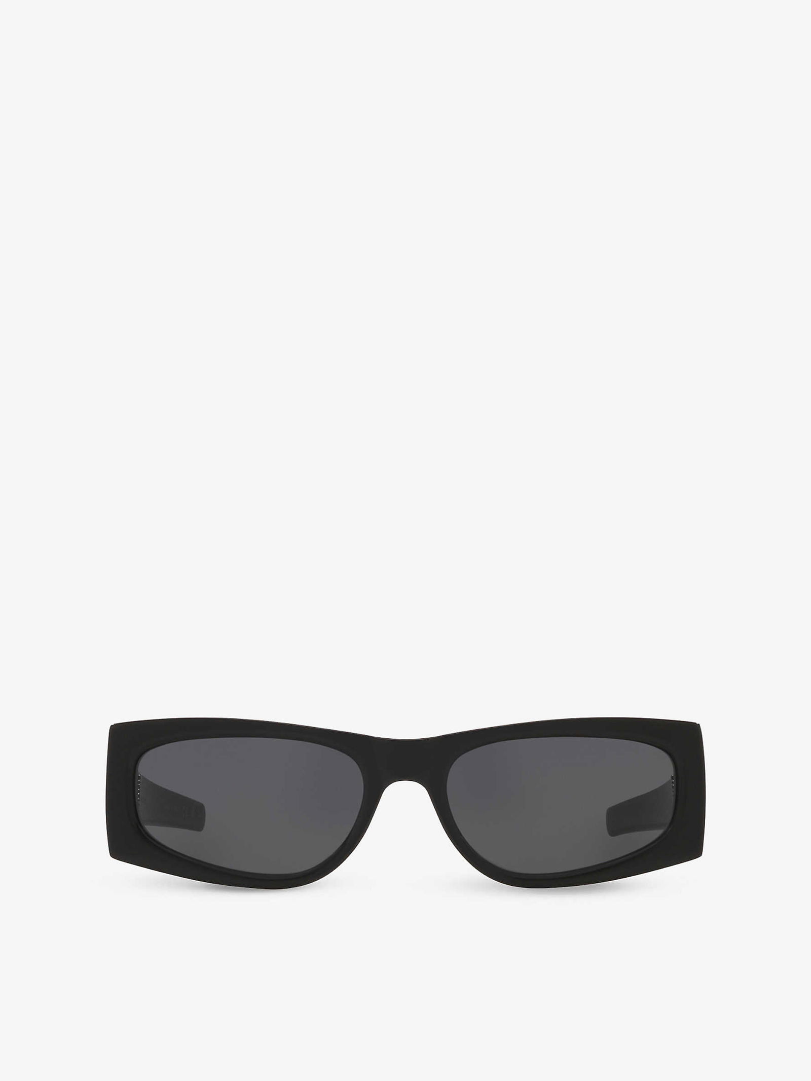 SAINT LAURENT SL M140 Rectangular-Frame Sunglasses in BLACK | endource