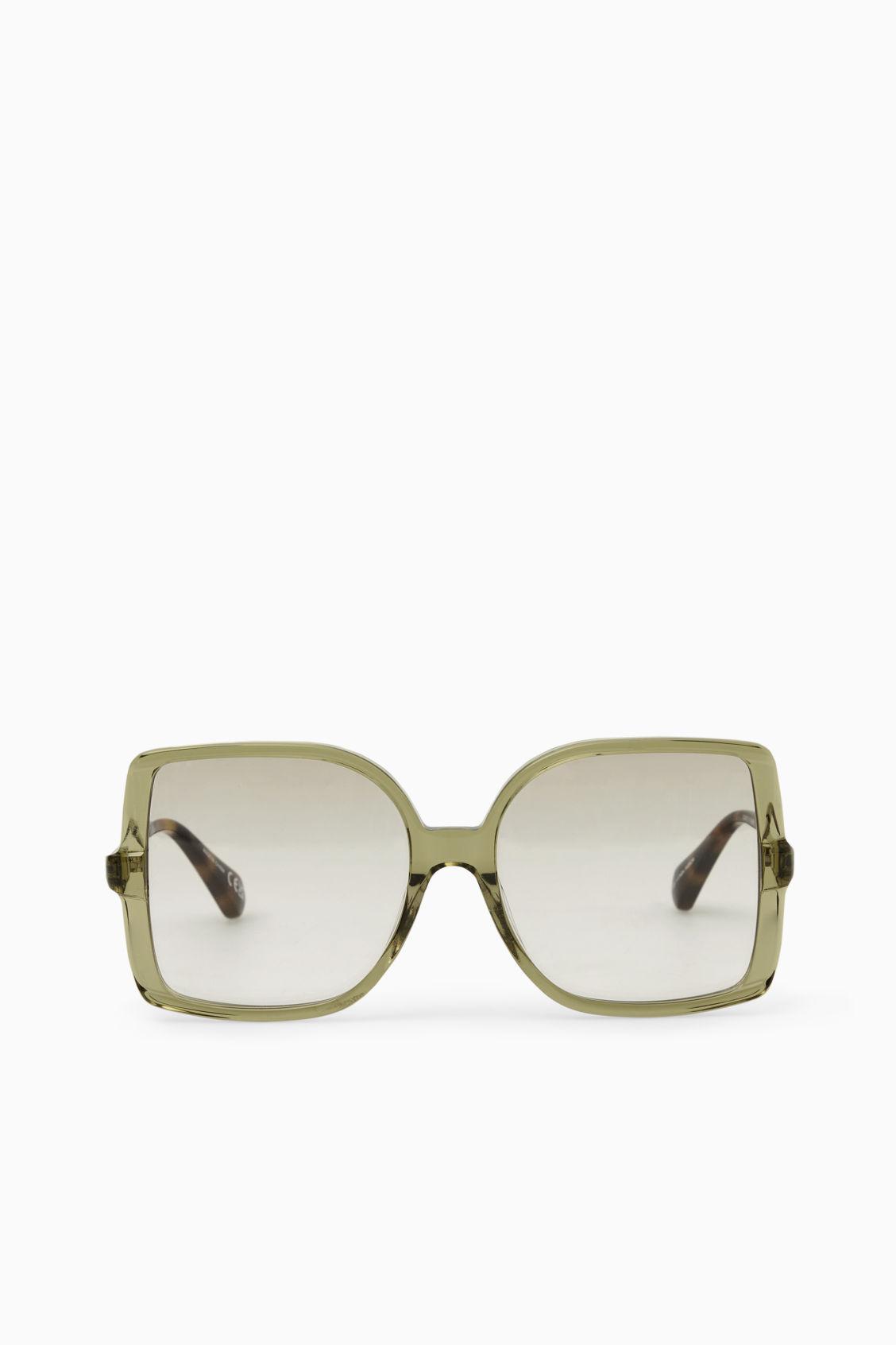 COS COS x Linda Farrow - Archive Sunglasses - Square in GREEN | Endource
