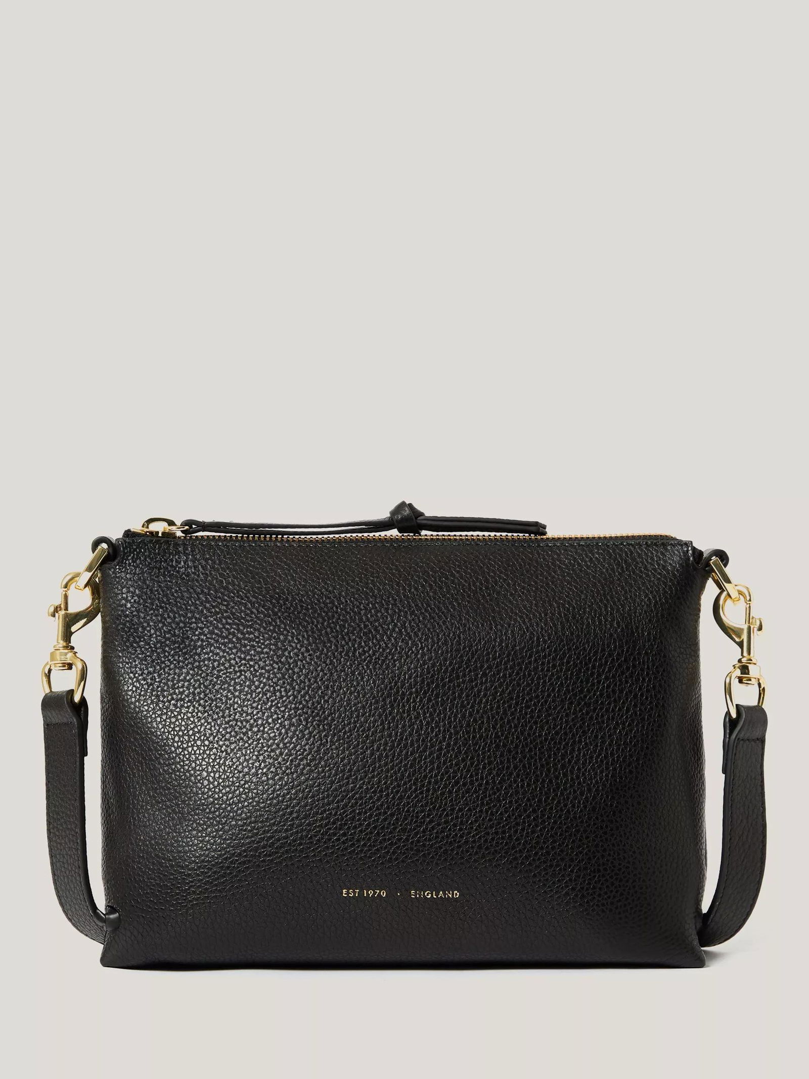 JIGSAW Ava Leather Crossbody Bag in Black | endource