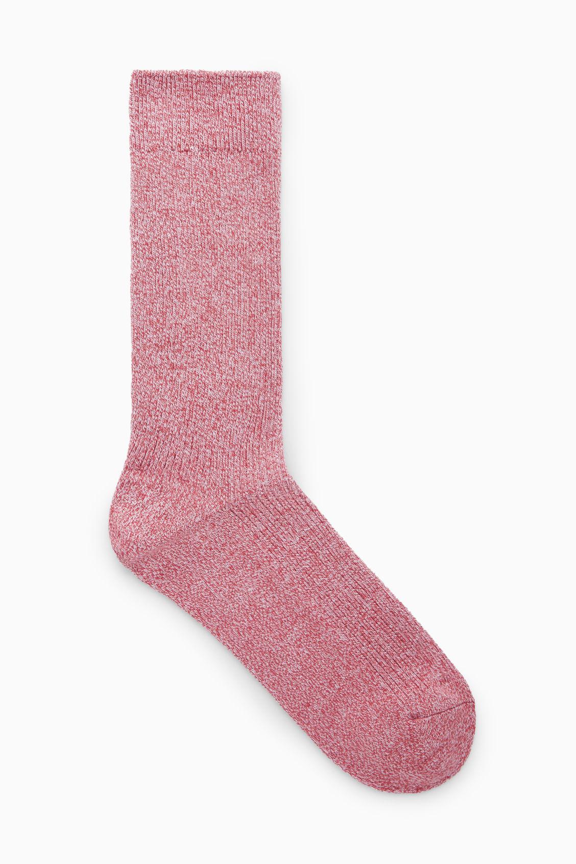 COS Ribbed Socks in RED | Endource