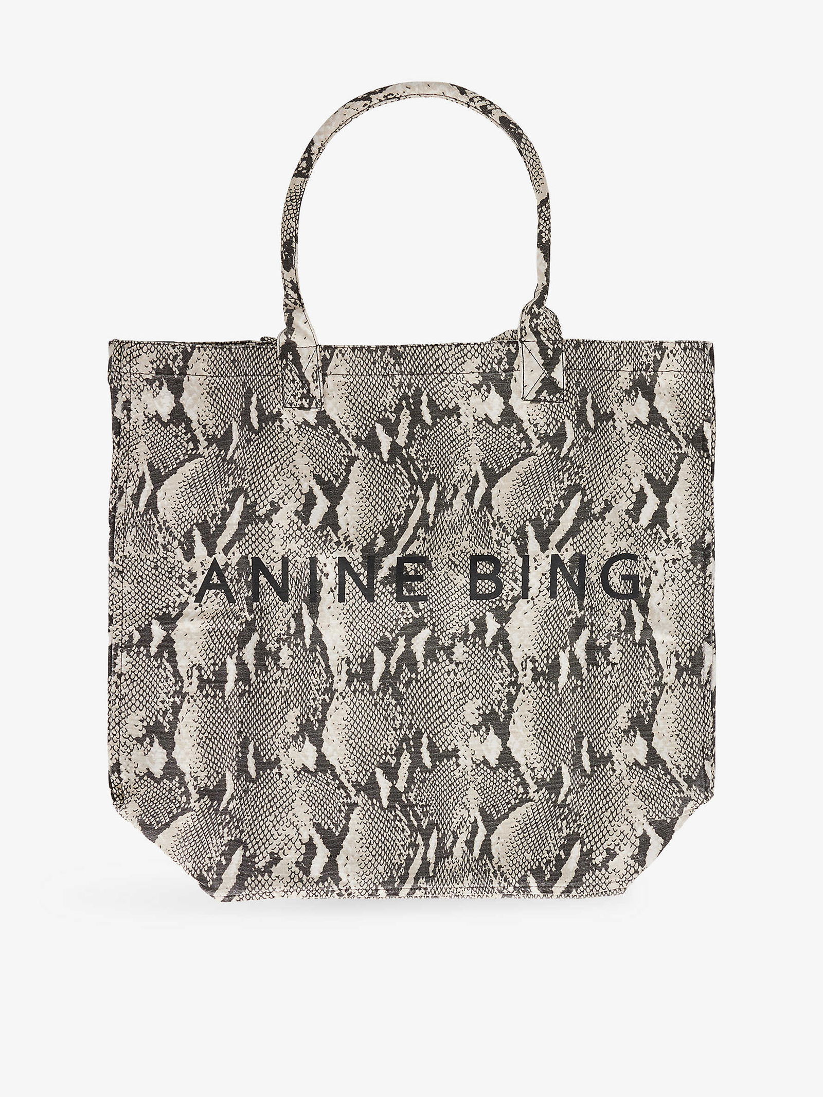 ANINE BING Leo Python Cotton Tote Bag | endource