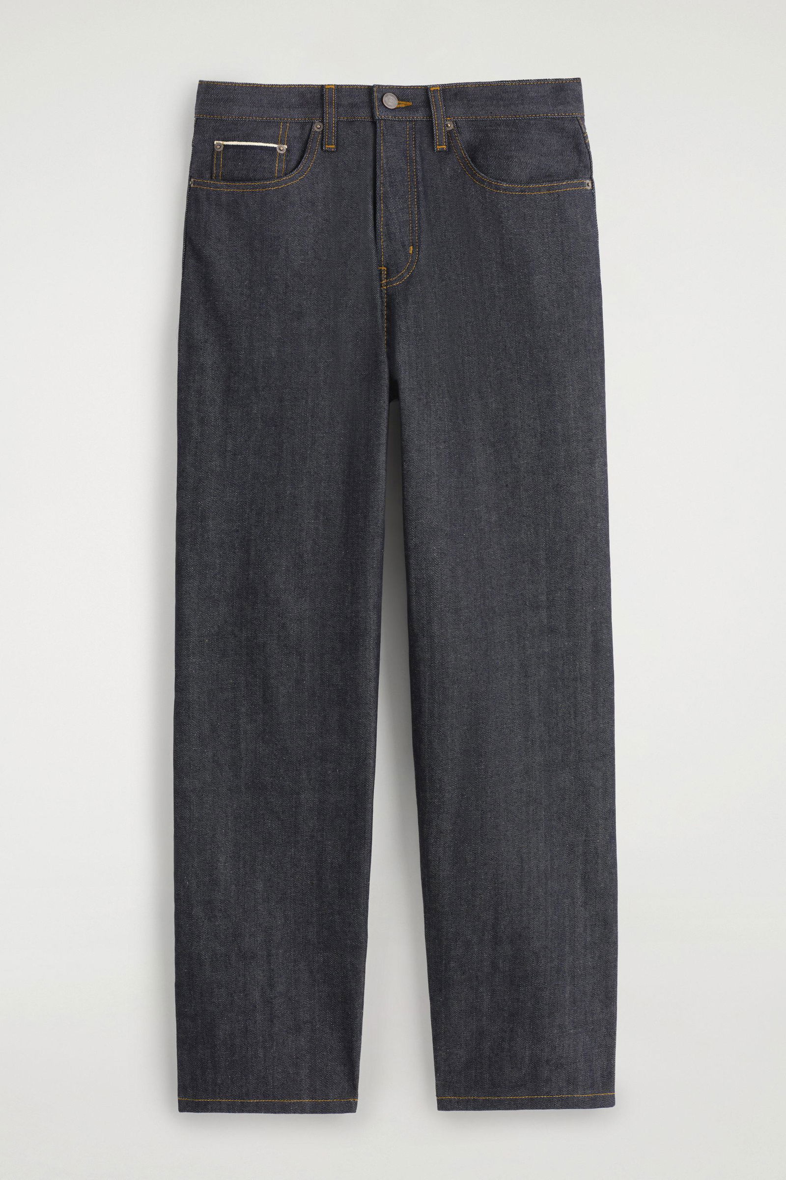 COS Rider Raw Selvedge Straight-Leg Jeans | endource