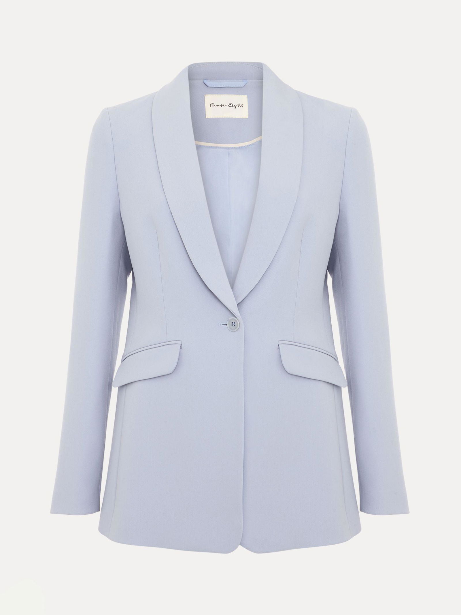 PHASE EIGHT Alexis Shawl Collar Suit Jacket in Pale Blue | Endource