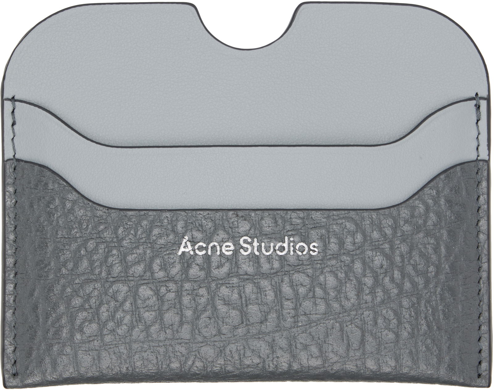 ACNE STUDIOS Gray Large Bicolor Card Holder | endource