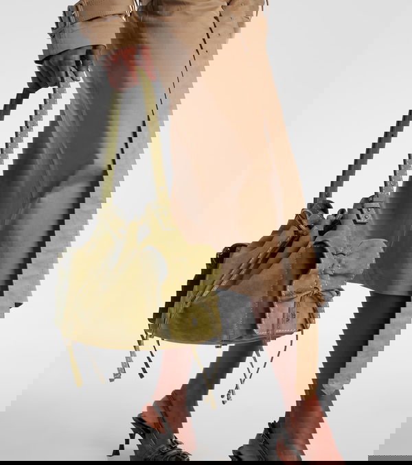 ACNE STUDIOS Multipocket Medium Suede Bucket Bag | endource