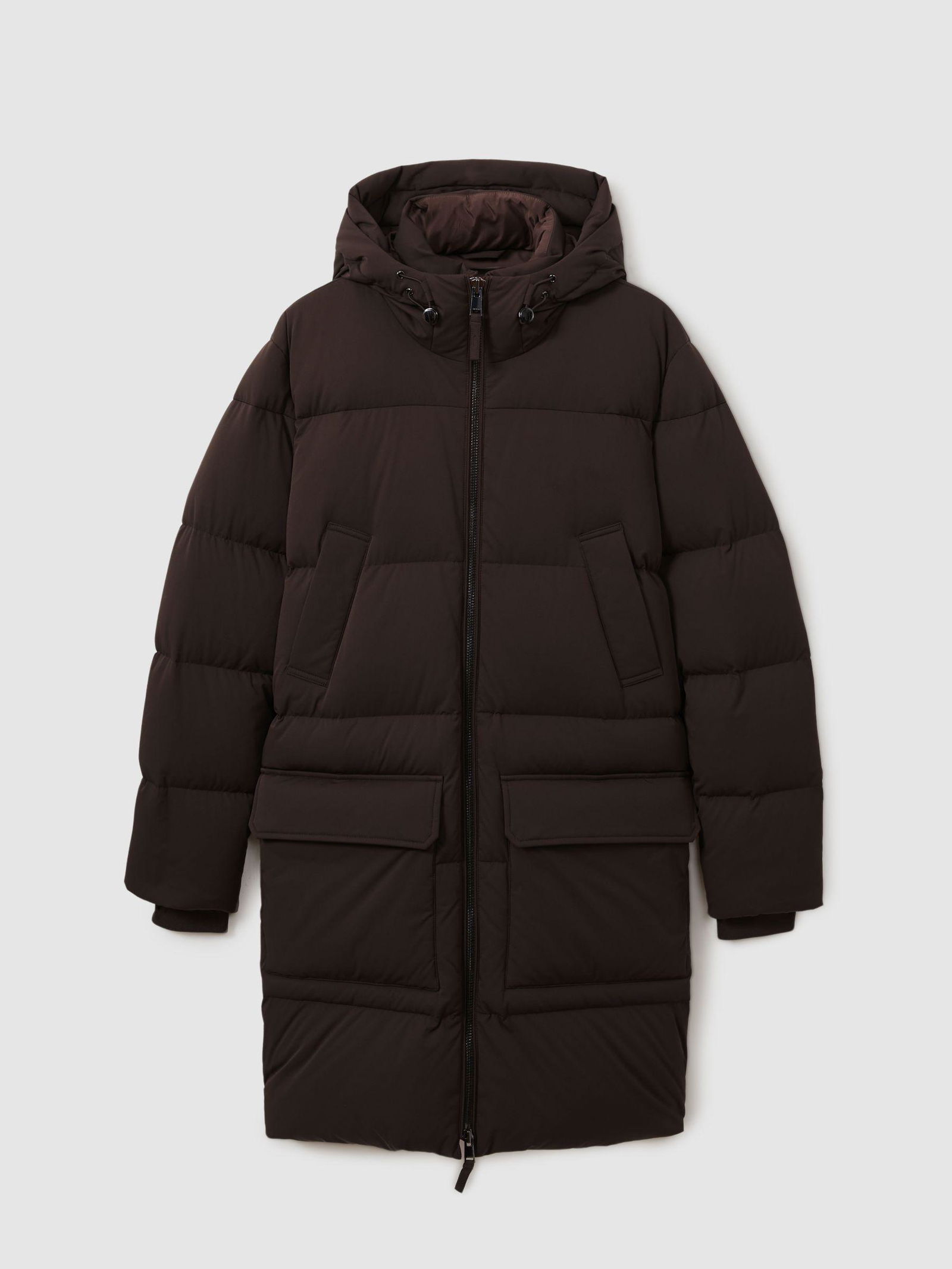 REISS Quilted Hooded Puffer Coat | endource