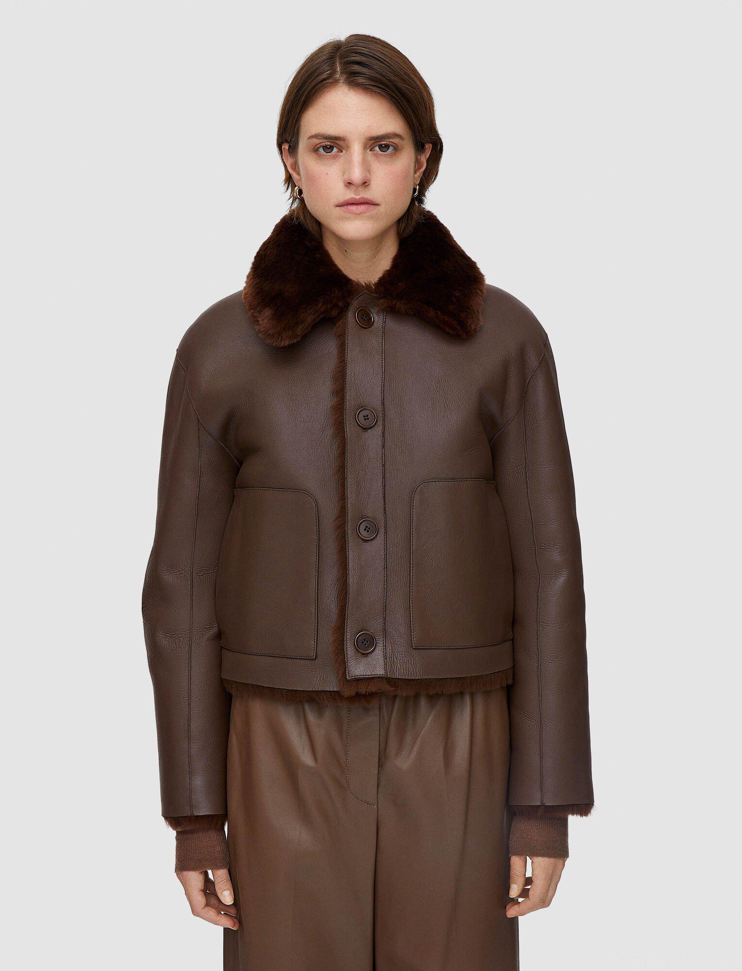 JOSEPH Shearling Alloway Jacket in Arabica | endource