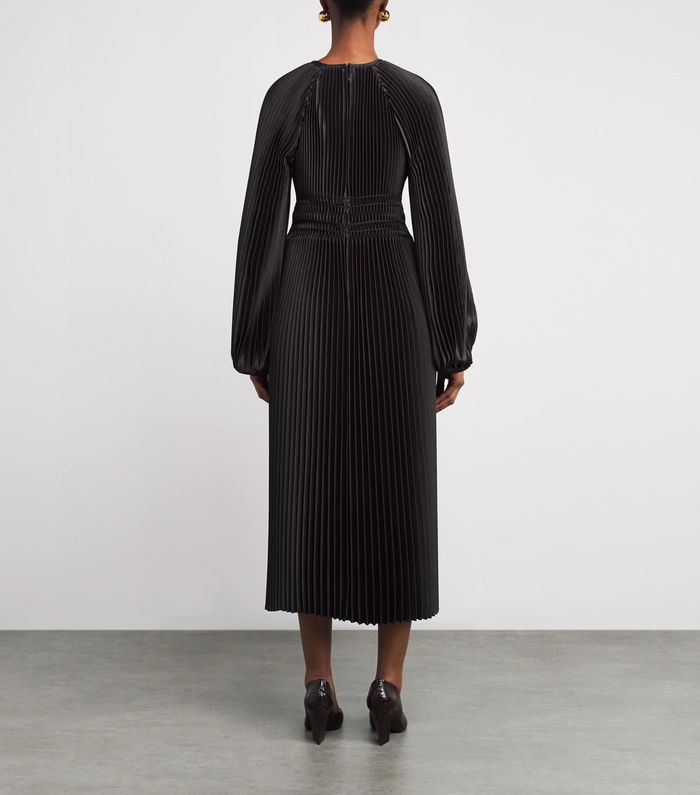 JOSEPH Pleated Ortiz Midi Dress | endource