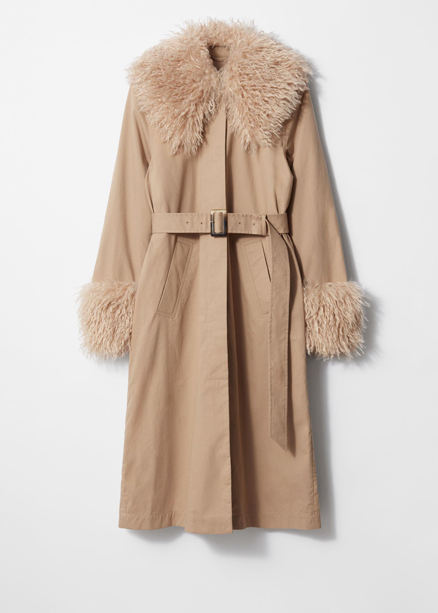 & OTHER STORIES Faux Fur Collar Coat | endource