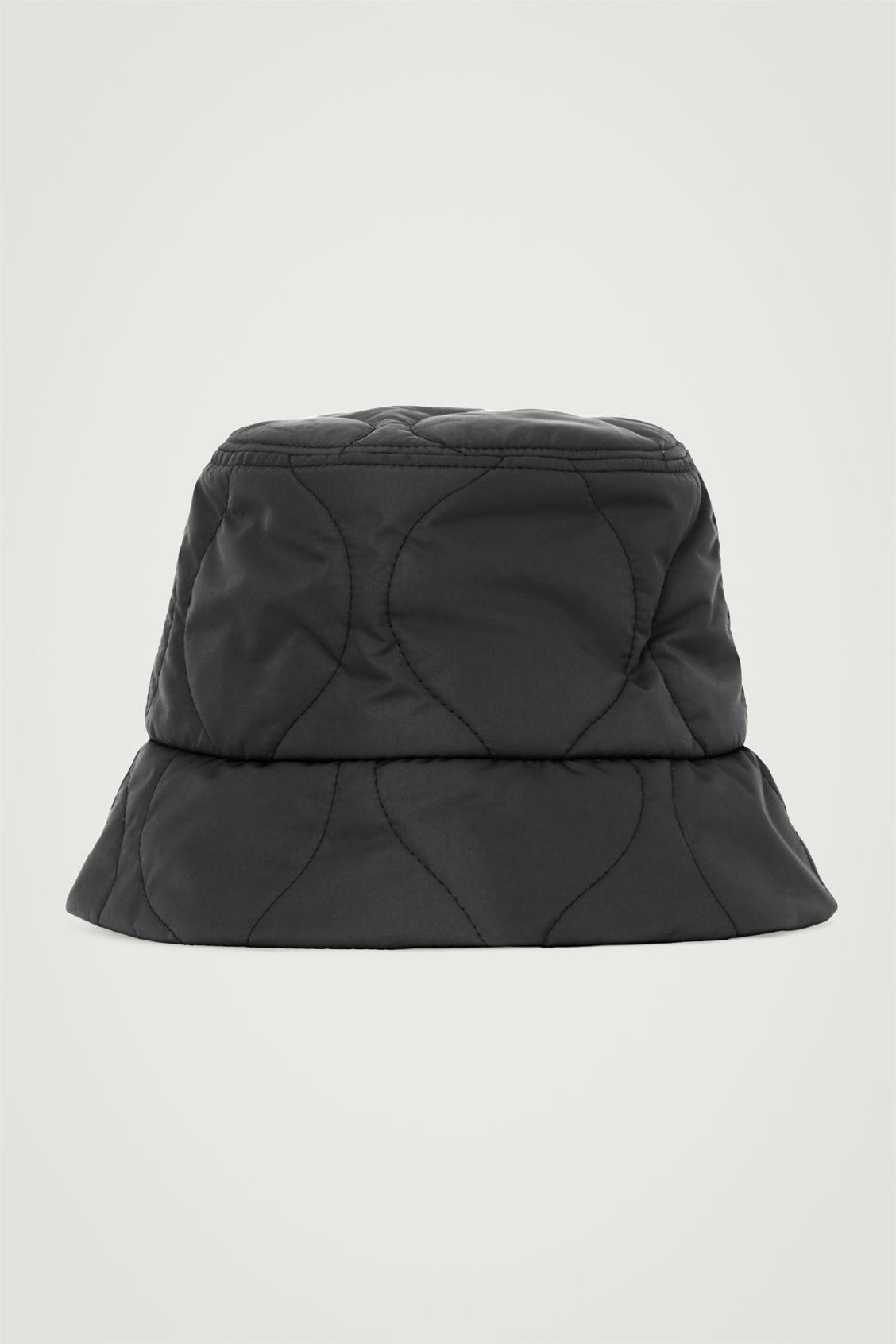COS Quilted Bucket Hat in BLACK | endource