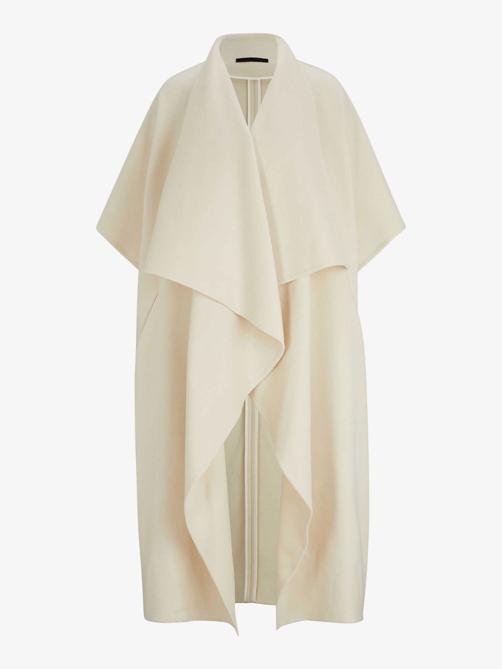BOSS BOSS x Naomi Campbell Waterfall-Front Wool Coat in OPEN WHITE ...