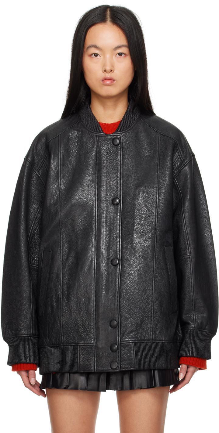 STAND STUDIO Varsity Leather Jacket | endource