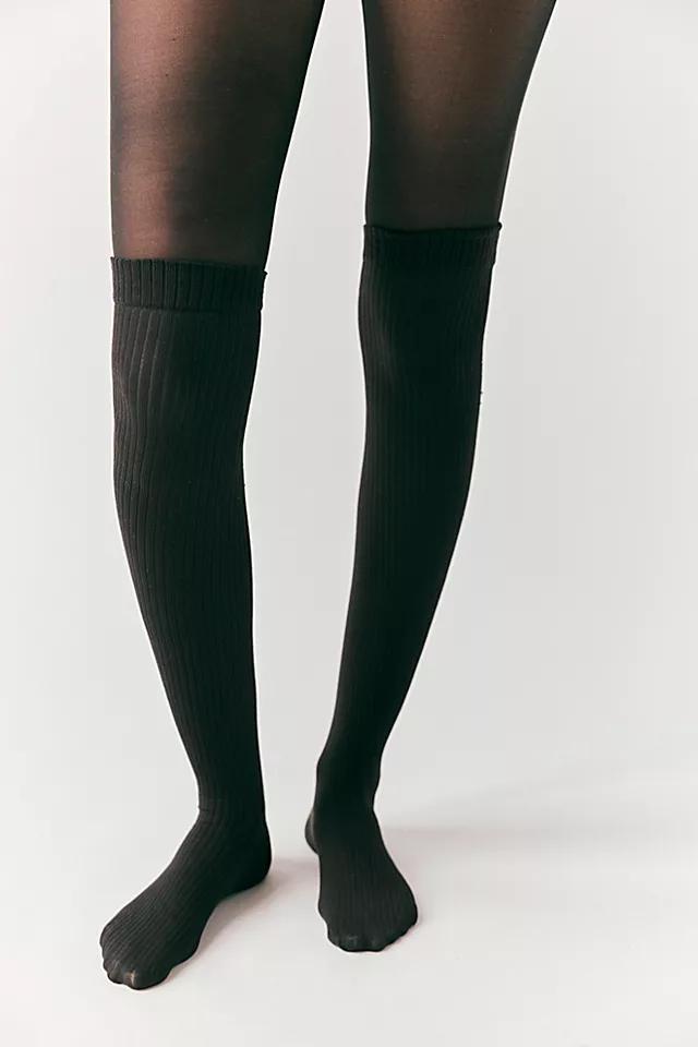 FREE PEOPLE All Prep Knee High Tights in Black | endource