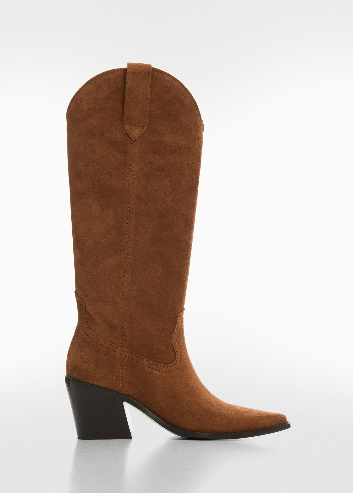 MANGO Suede Cowboy Boots | endource