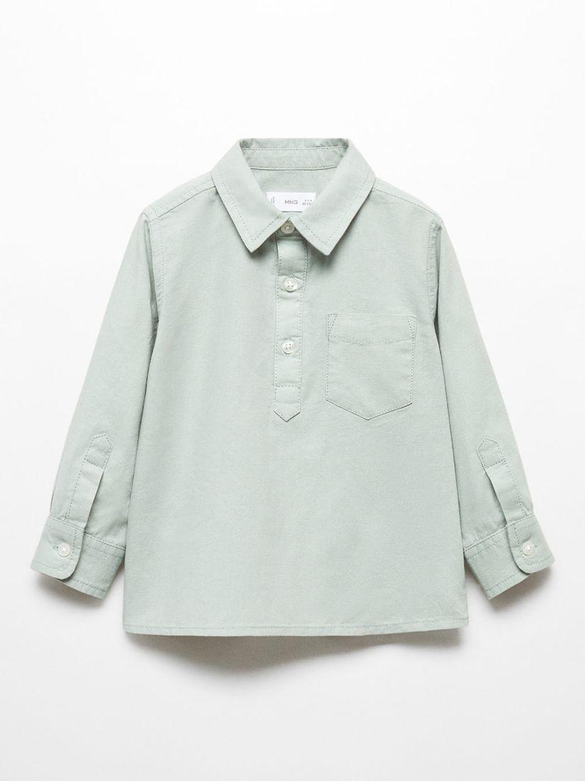 MANGO Pol Regular Fit Shirt in Green | endource