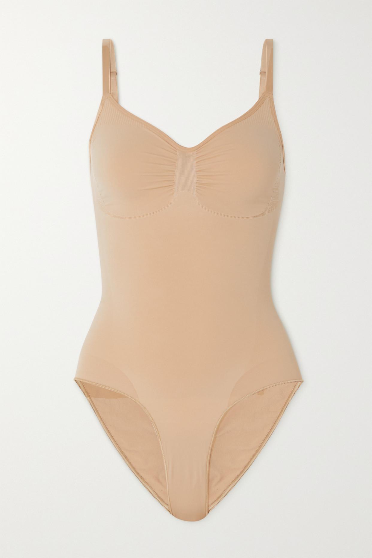 SKIMS Seamless Sculpt Brief Bodysuit in Brown | Endource