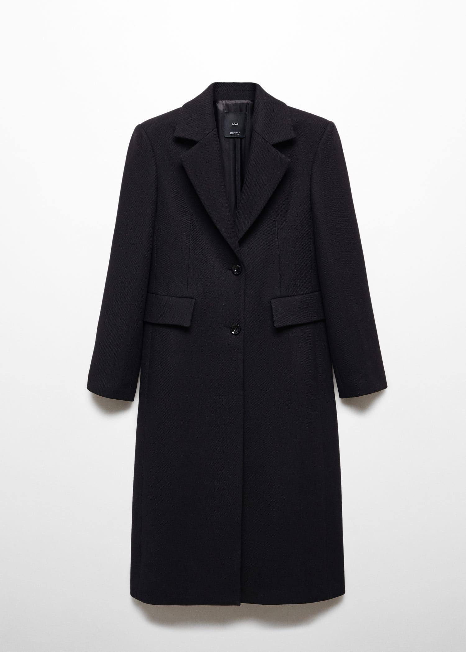 MANGO Structured Wool Coat | endource