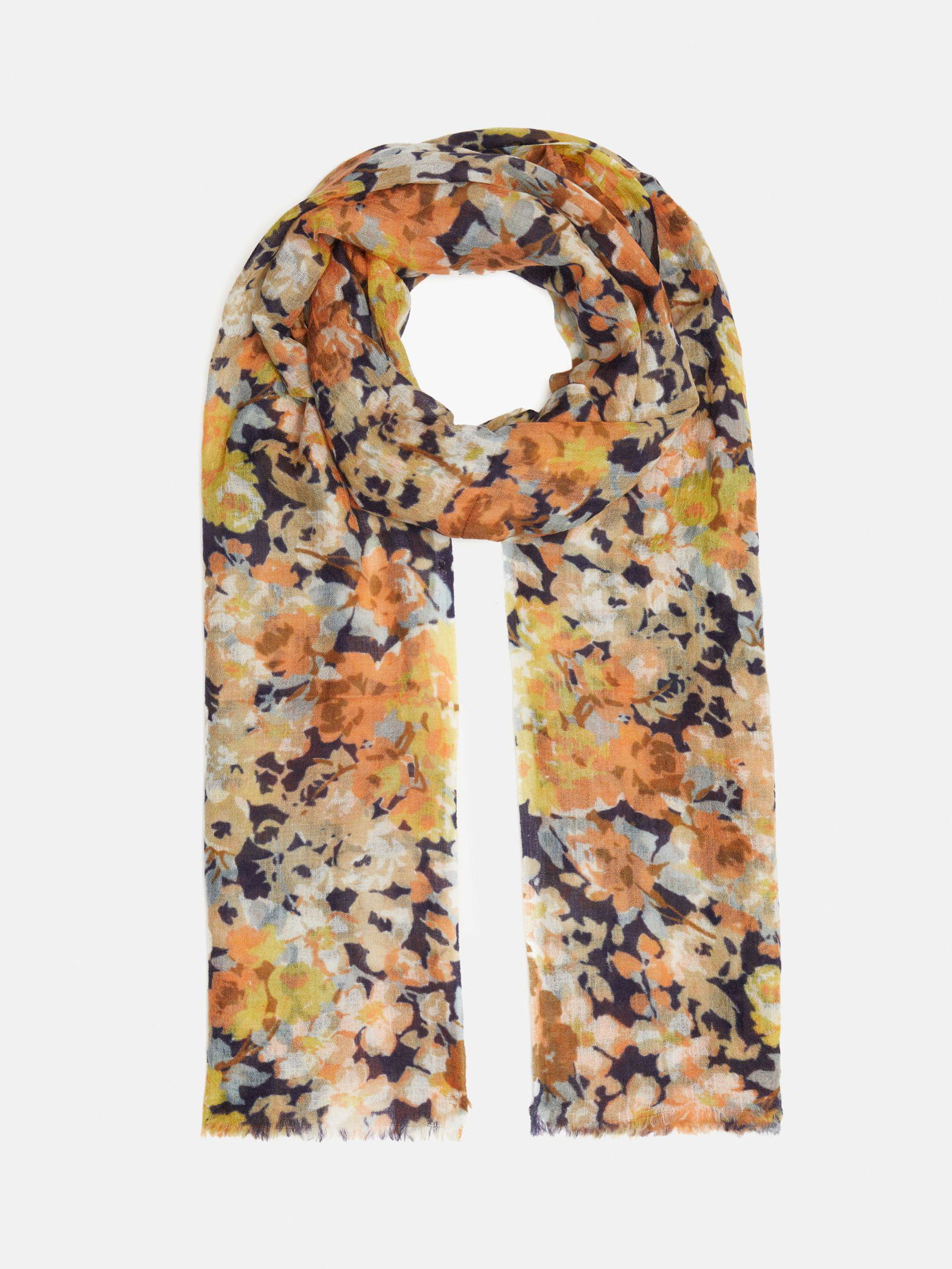 JIGSAW Sheer Petal Gauze Scarf in Multi | endource