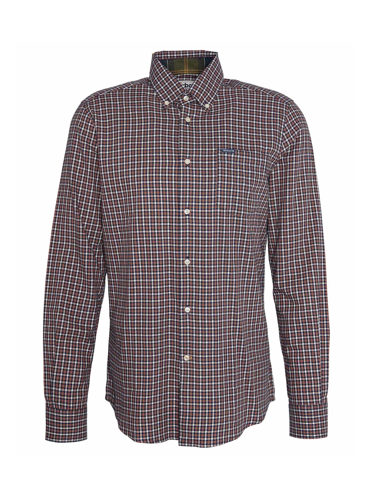 BARBOUR Padshaw Gingham Check Shirt in Navy | endource