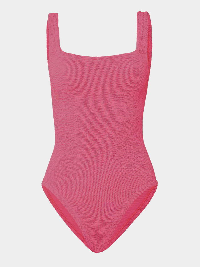 HUNZA G Coverage Square Neck Swim - Candy Pin | endource