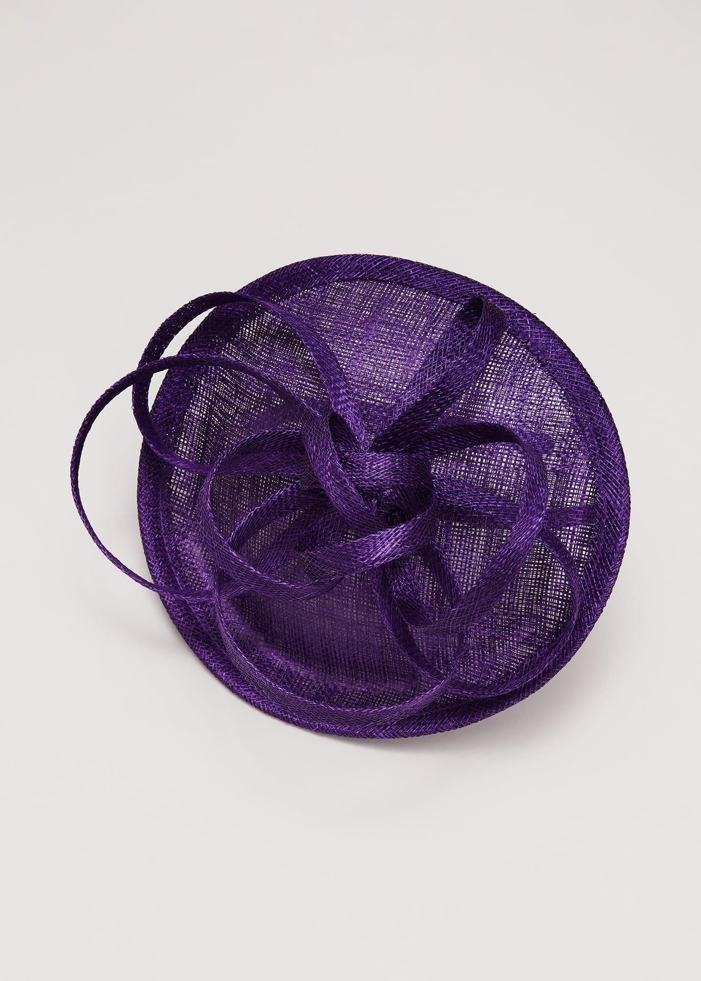PHASE EIGHT Twist Top Mini Disc Fascinator in Purple | endource