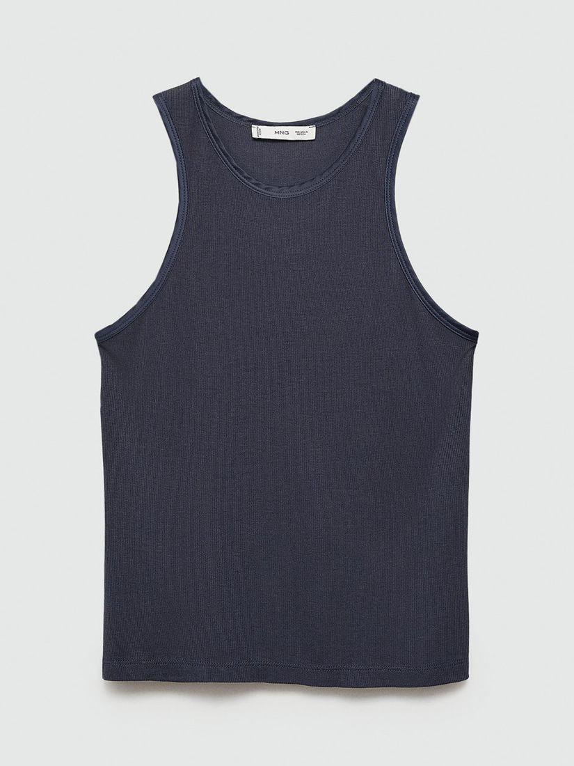 MANGO Bali Vest in Dark Blue | endource