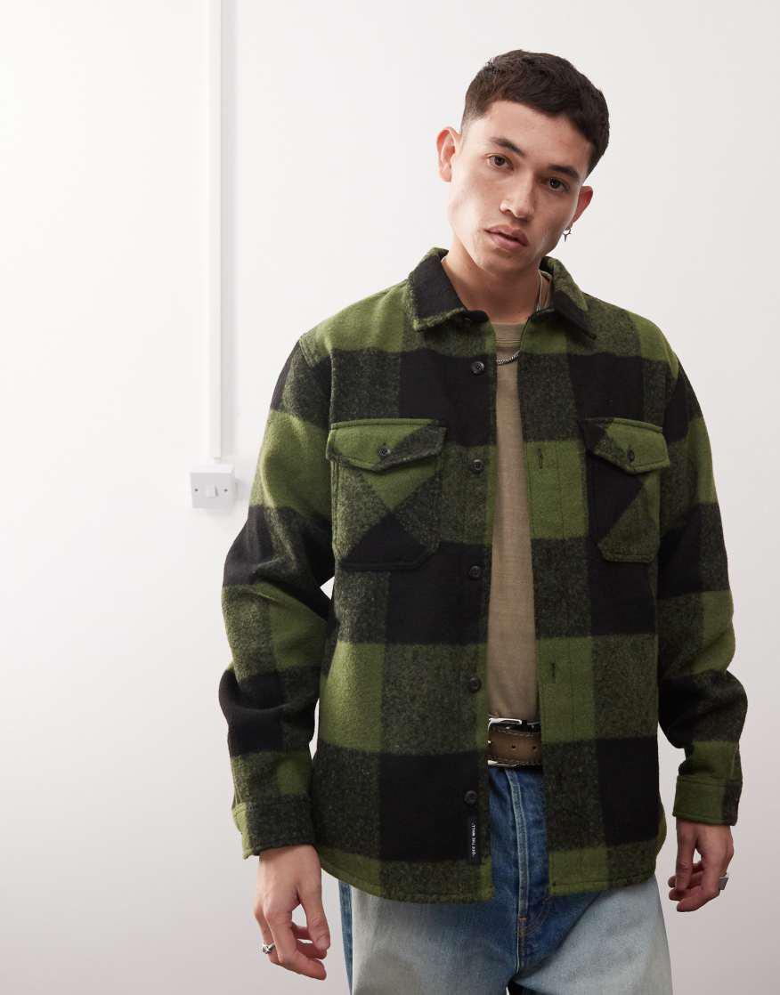 VANS Denby Fuzzy Shacket in Green | endource