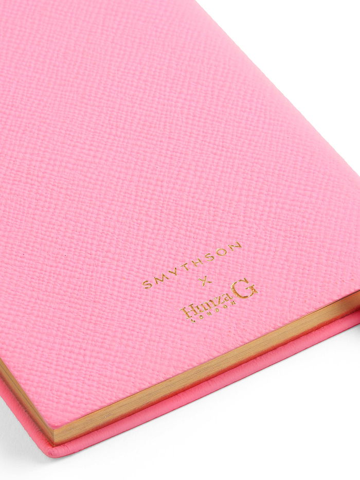 HUNZA G Smythson X Chelsea Notebook Leather - Bubblegum | endource