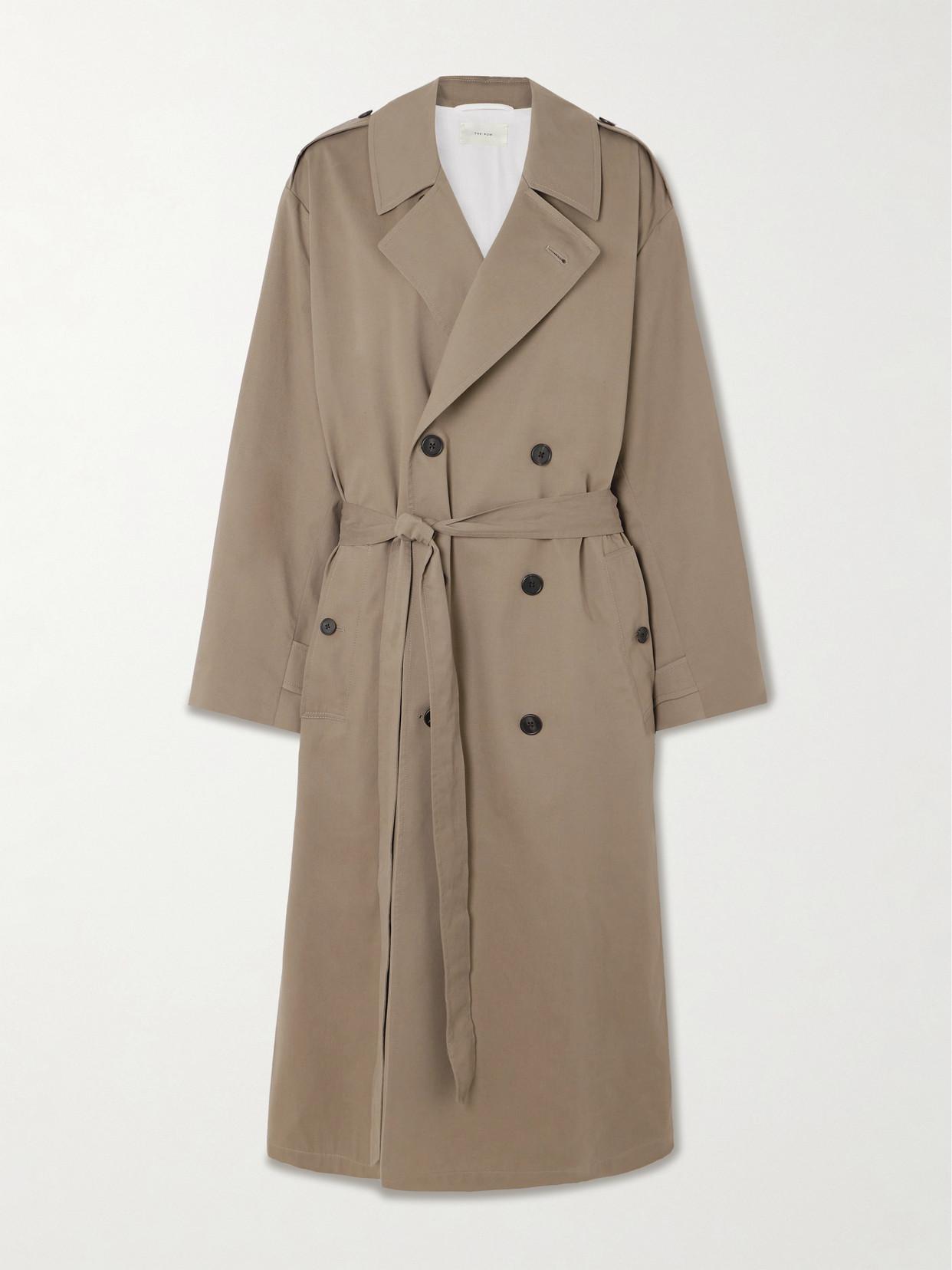 THE ROW Montrose Oversized Double-Breasted Stretch Trench Coat | endource