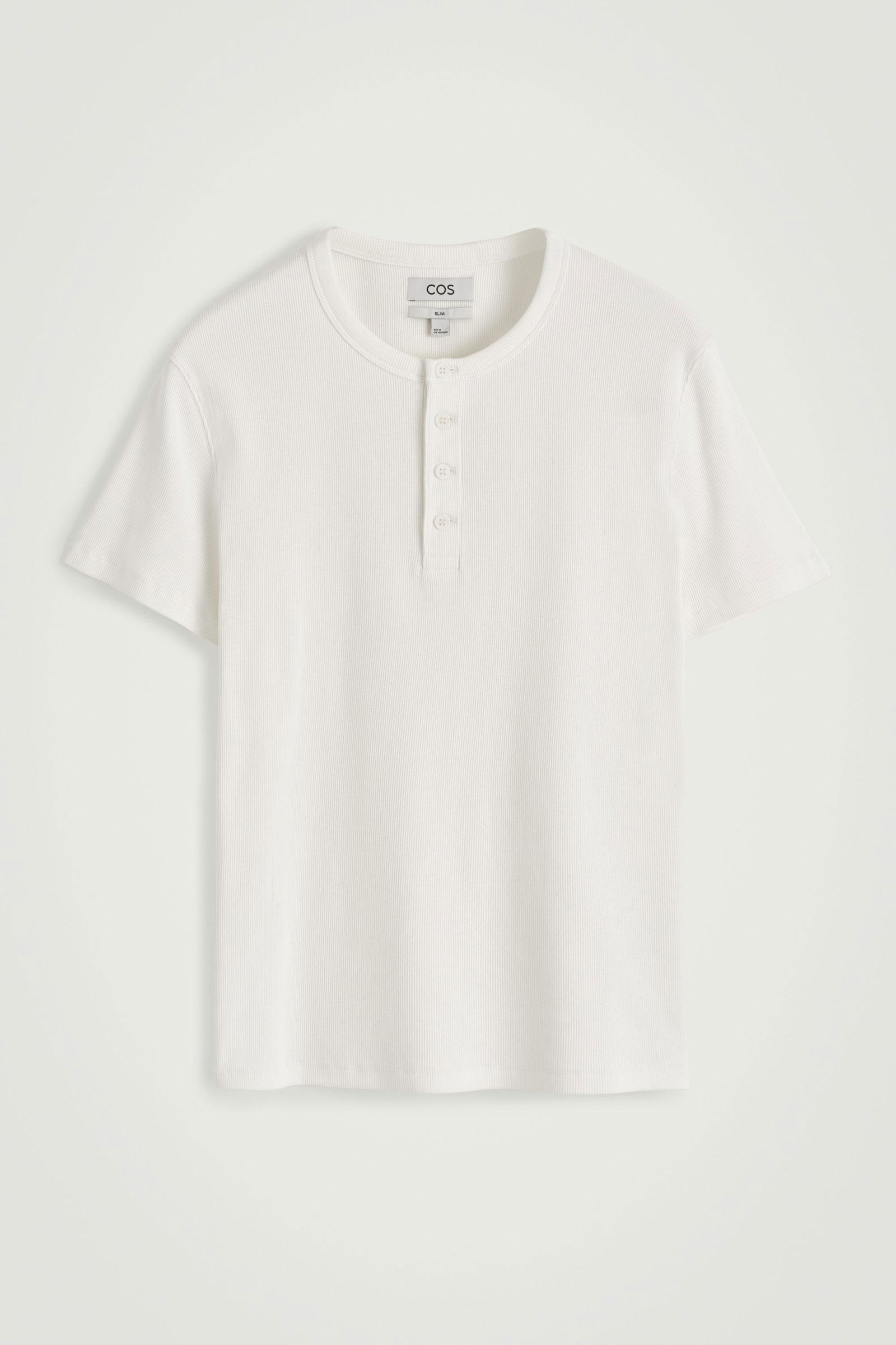 COS Slim-Fit Ribbed Henley T-Shirt | endource