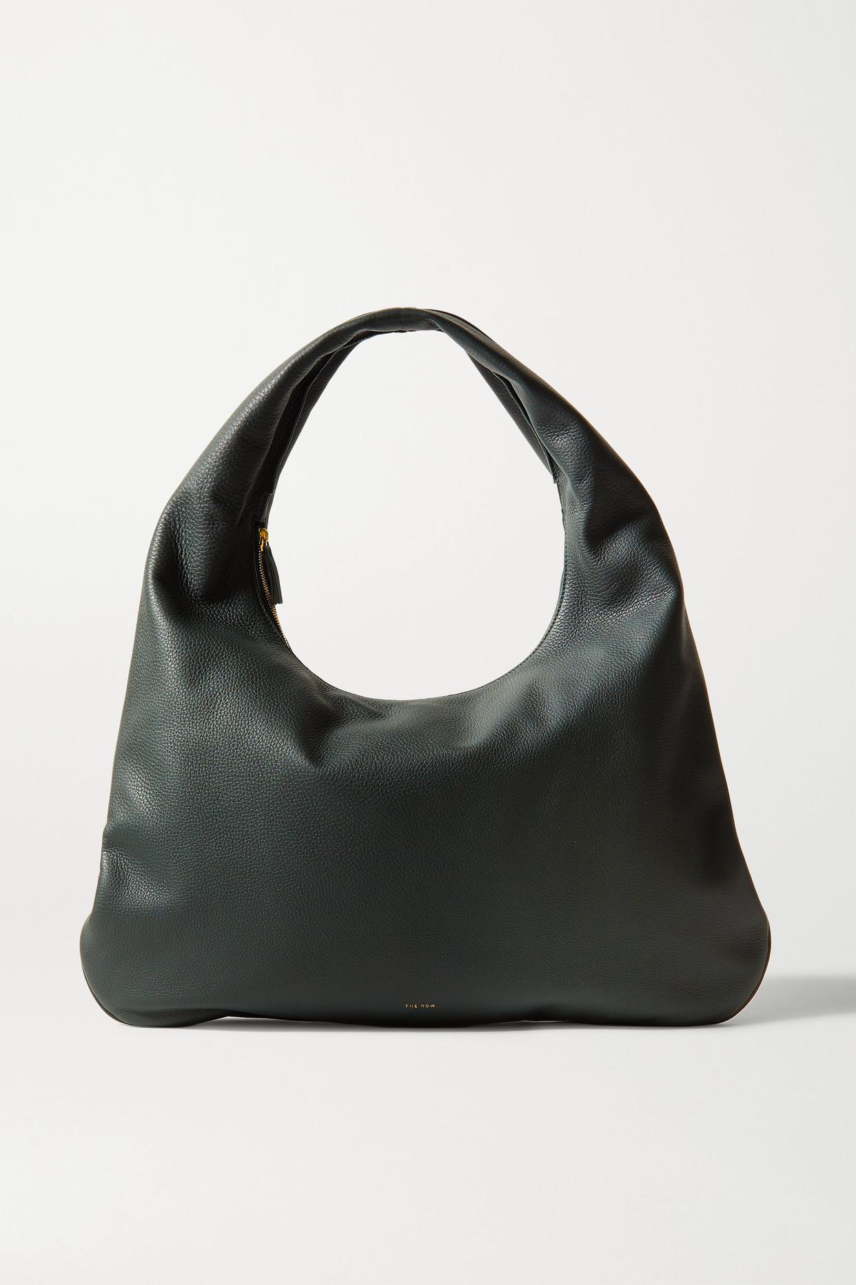 THE ROW Everyday Textured-Leather Shoulder Bag in Green | endource