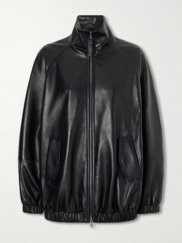 BRUNELLO CUCINELLI Leather Bomber Jacket | endource