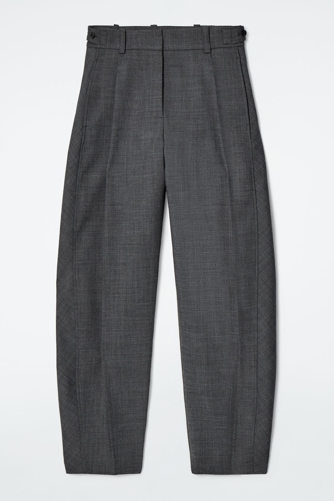 COS Wool Barrel-Leg Trousers | endource